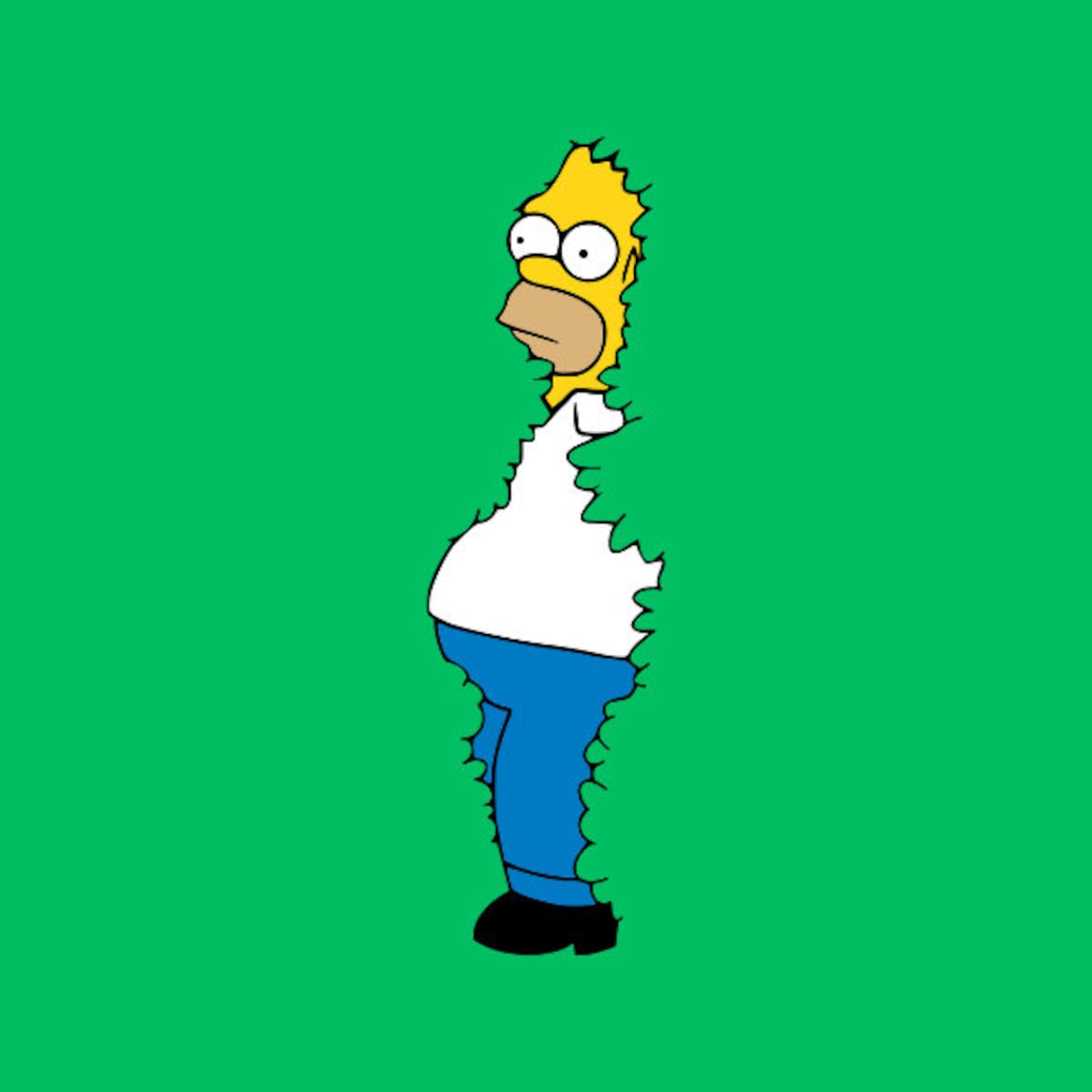 Sublimation Bookmark PNG | Homer Simpson Backing Into a Hedge ...
