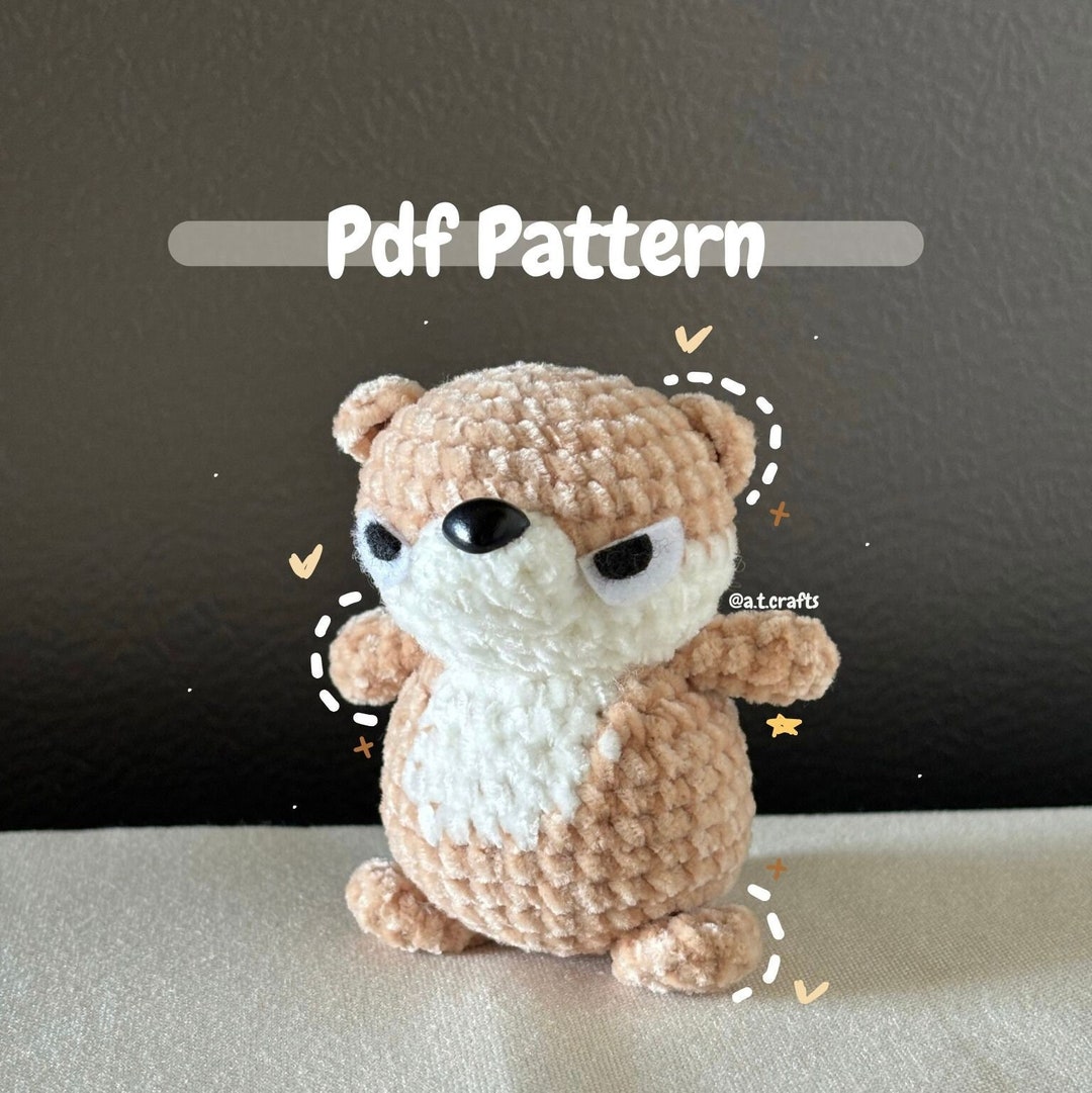 Grumpy Otter Crochet PDF Pattern - Etsy