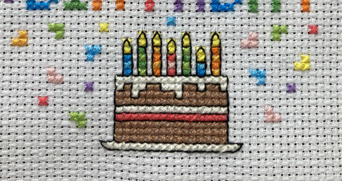 Happy Birthday Cross Stitch Pattern (PDF) - Etsy