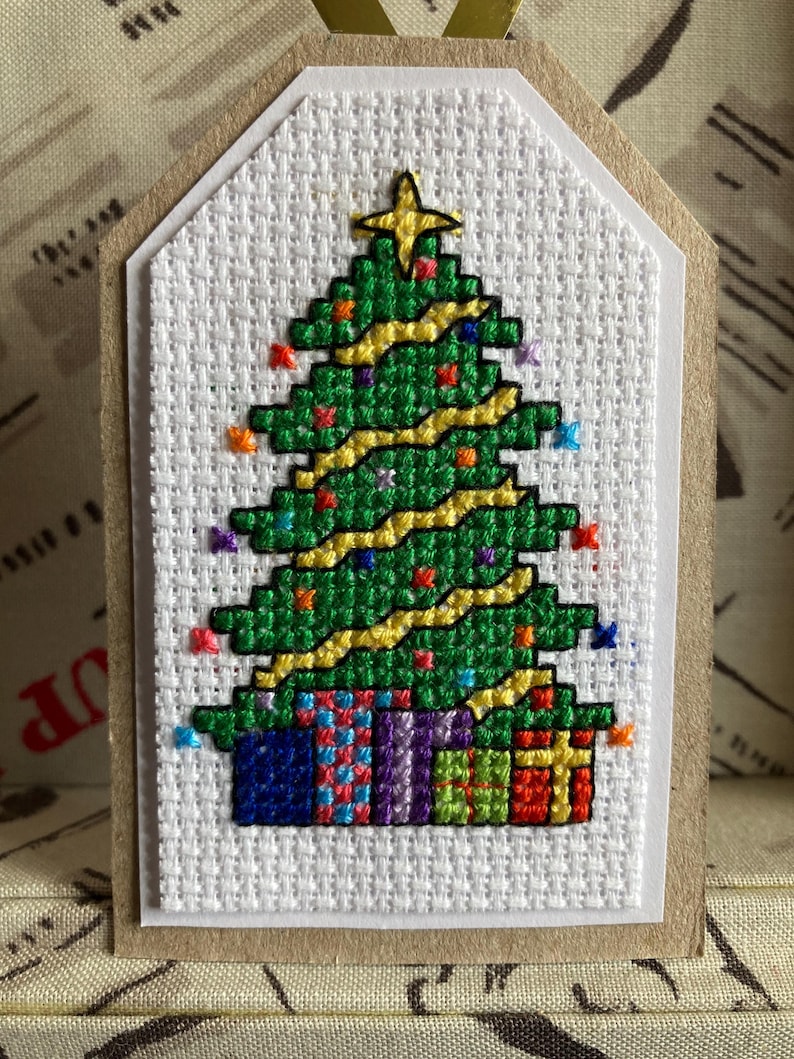 Christmas Cross Stitch Patterns: Gift Tag & Tree Decoration Set (PDF ...