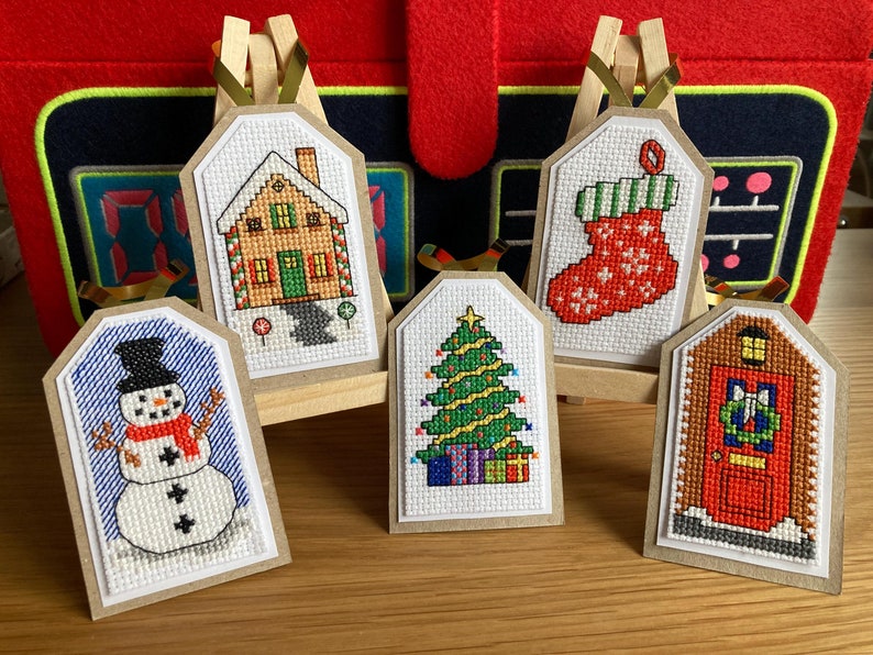 Christmas Gift Tag and Tree Decoration PDF Cross Stitch Patterns - Etsy