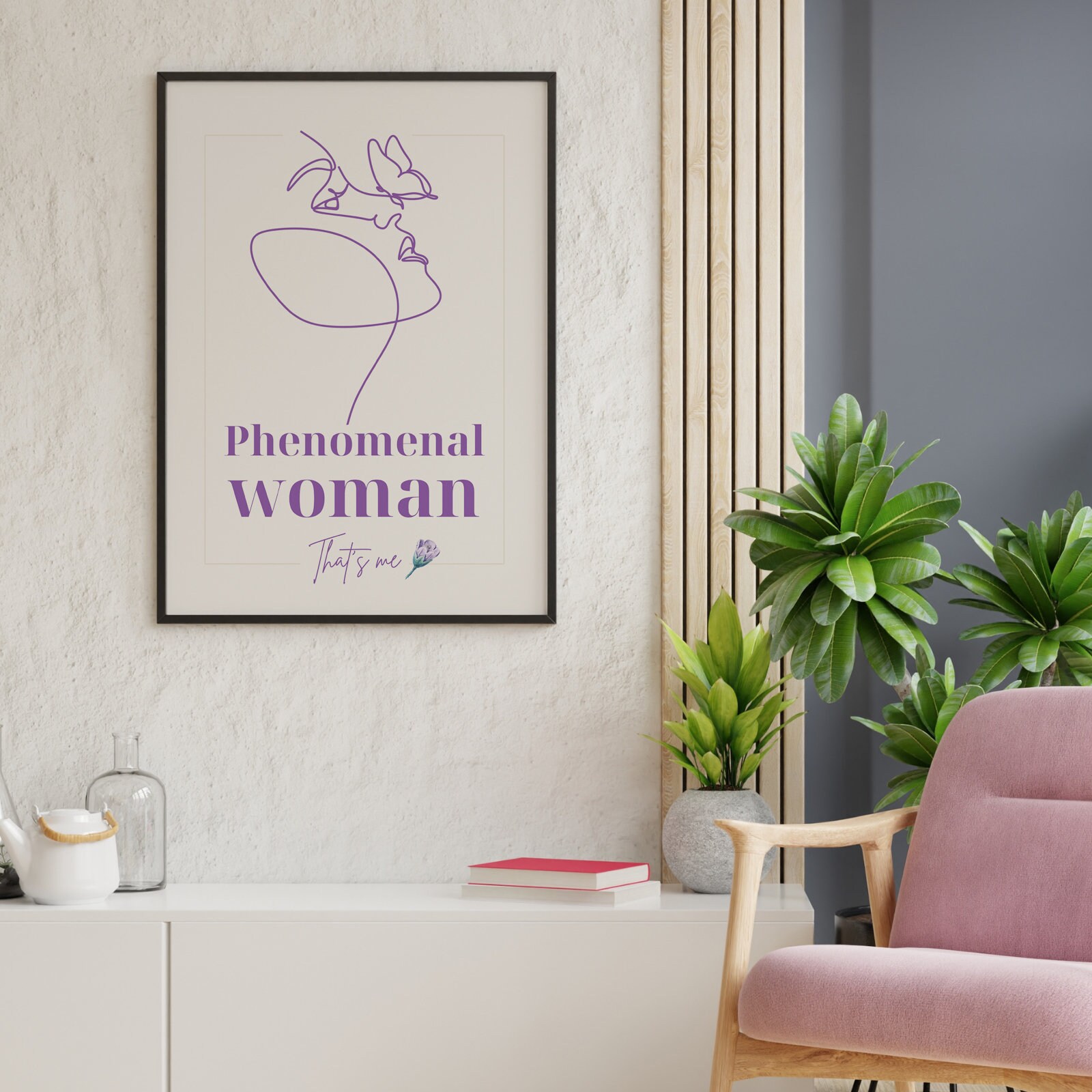 Phenomenal Woman Poster | Digital Print Wall Art, Minimalist Wall Decor ...