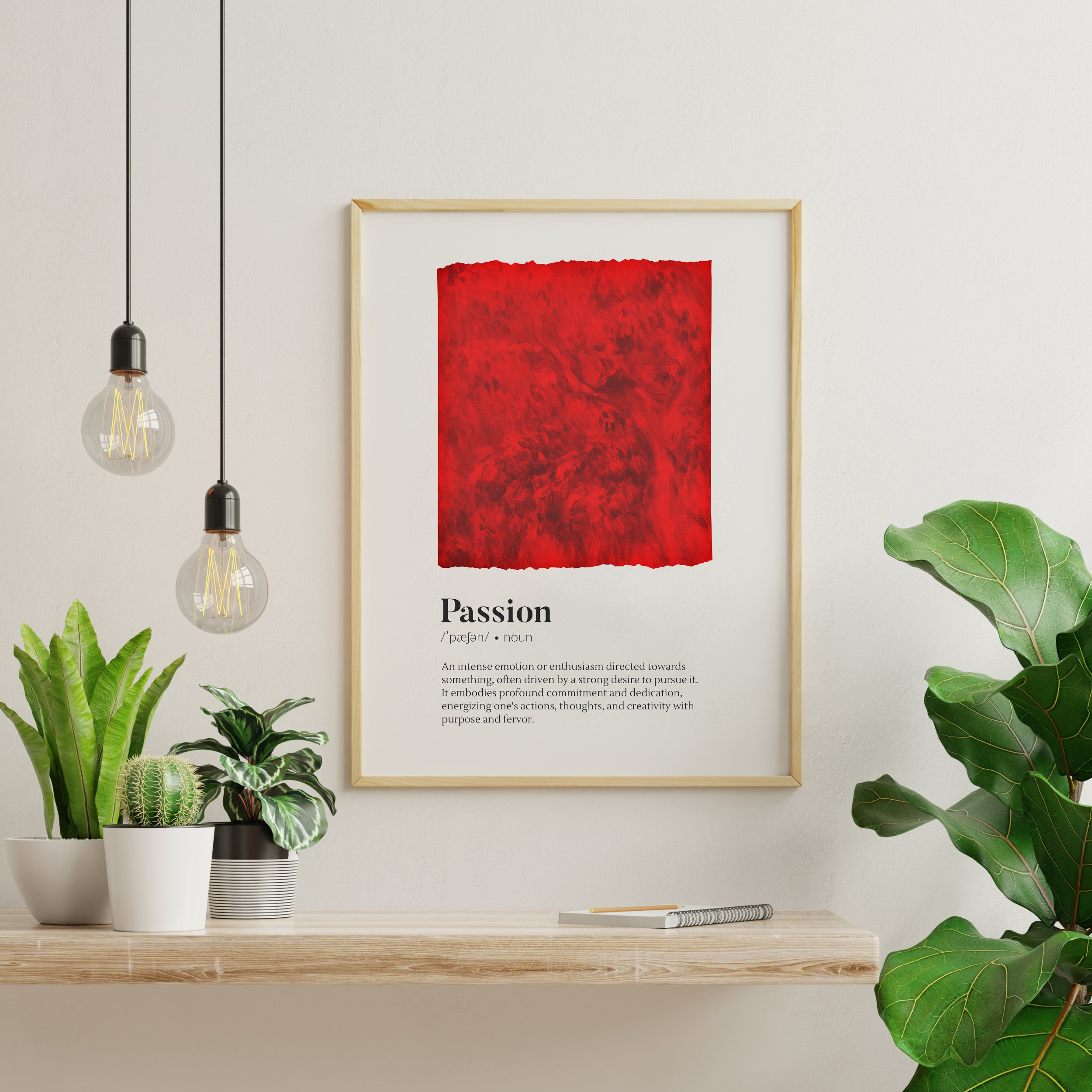 Passion Definition Office Wall Art Motivational Prints Inspirational ...
