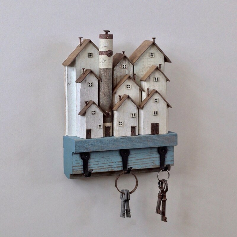 Wooden Key Holder - Etsy