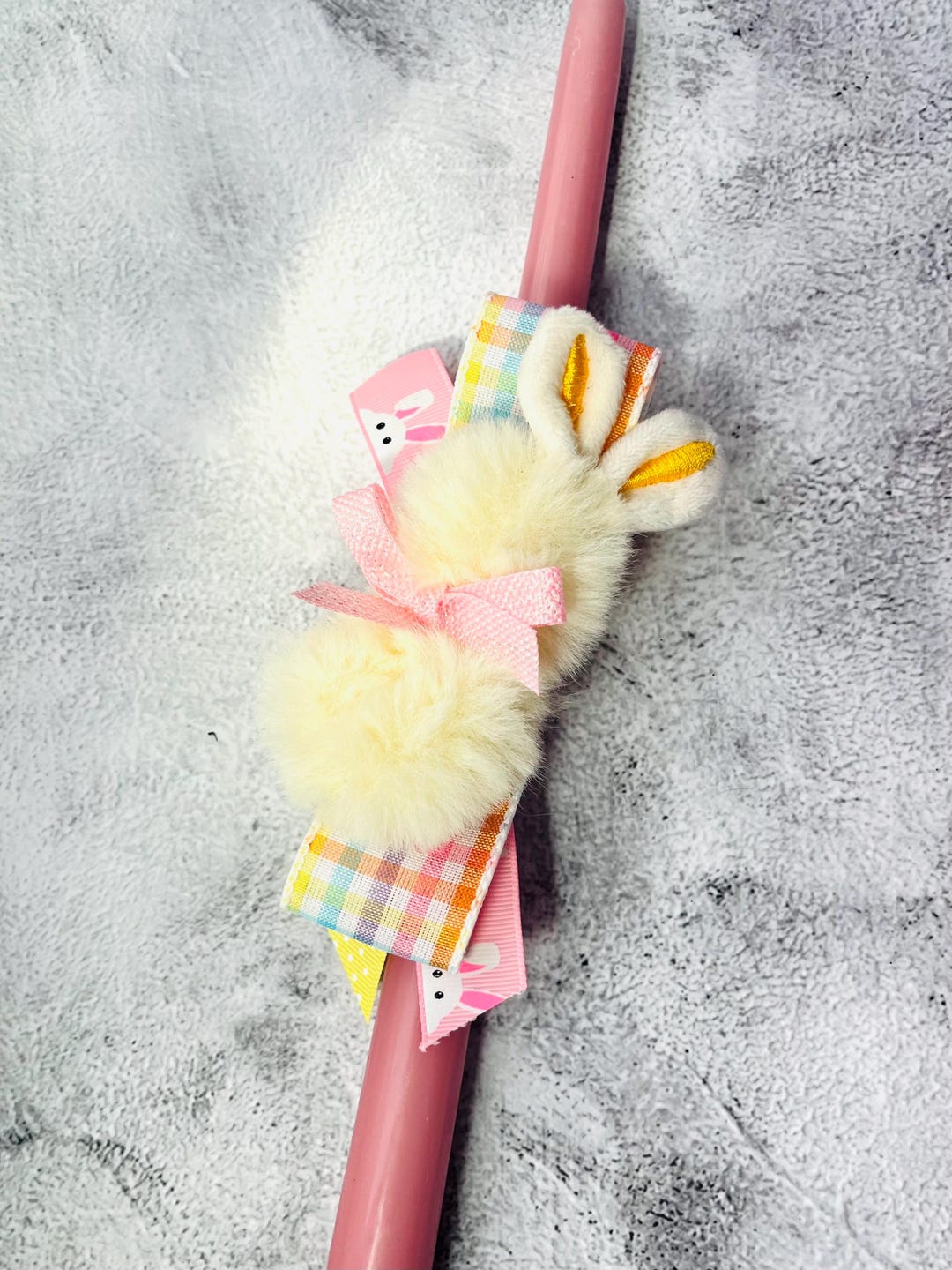NEW!! - Plush Bunny Ear Hair Tie Easter Candle (15") - Etsy