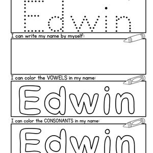 Personalized Name Tracing Printables- FUN and Engaging Learning for ...