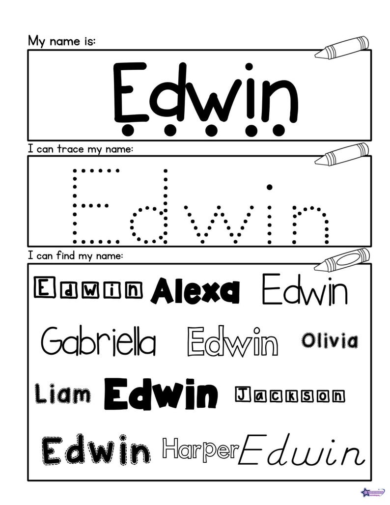 Personalized Name Tracing Printables- FUN and Engaging Learning for ...