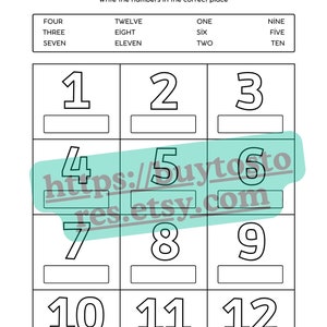 Monochromatic Numbers Vocabulary 6 PAGES Tracing Practice, Math Cards ...