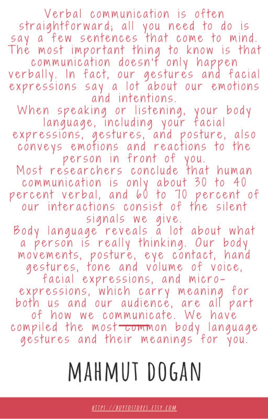 The Most Common 20 Body Language Gestures and Their Meanings - Etsy