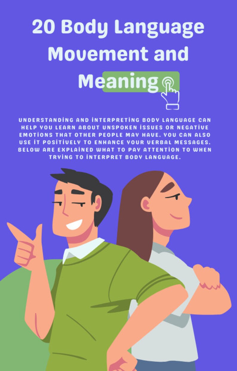 The Most Common 20 Body Language Gestures and Their Meanings - Etsy