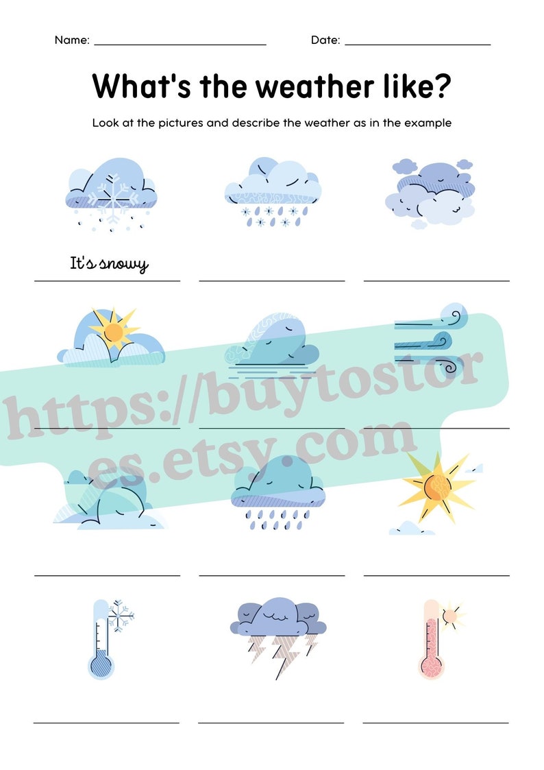 White Colorful Vocabulary Worksheet - Etsy