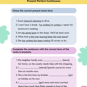 White Pastel Green Simple Past Grammar Practice Worksheet, A4, 10 Pages ...