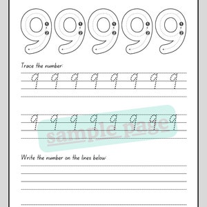 Number Writing 1 to 10 Worksheet | 10 PAGES | Tracing Worksheets for ...