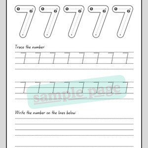Number Writing 1 to 10 Worksheet | 10 PAGES | Tracing Worksheets for ...