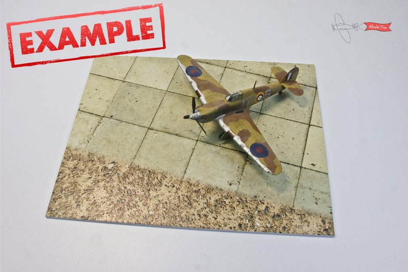 Display Base for A Model, Airfield on the Desert, HD Quality Print on ...