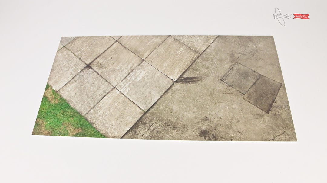 Display Base for A Model, Concrete Slabs Plus Asphalt , HD Quality ...