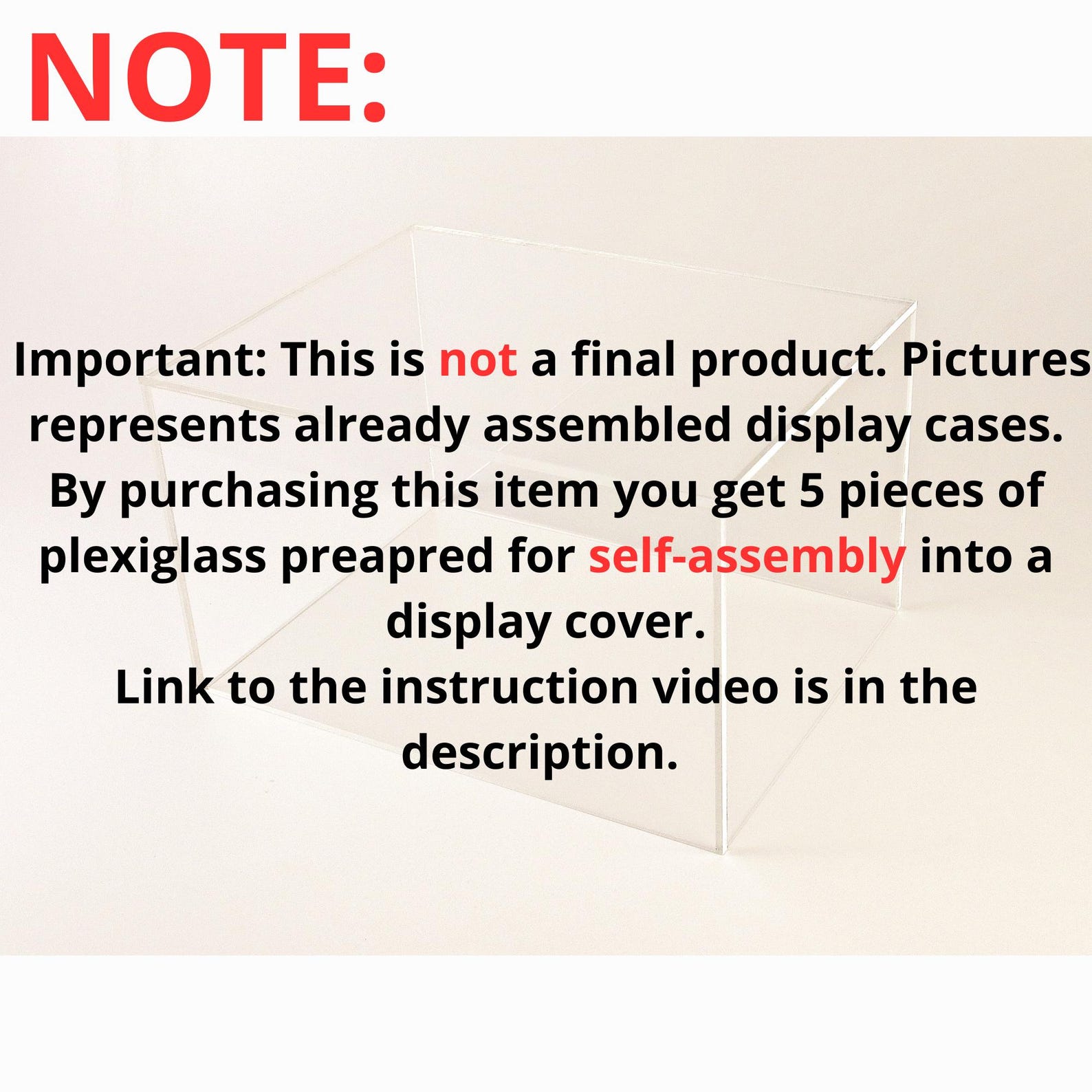 DIY. Display Case Cover Parts for SELF ASSEMBLY. - Etsy