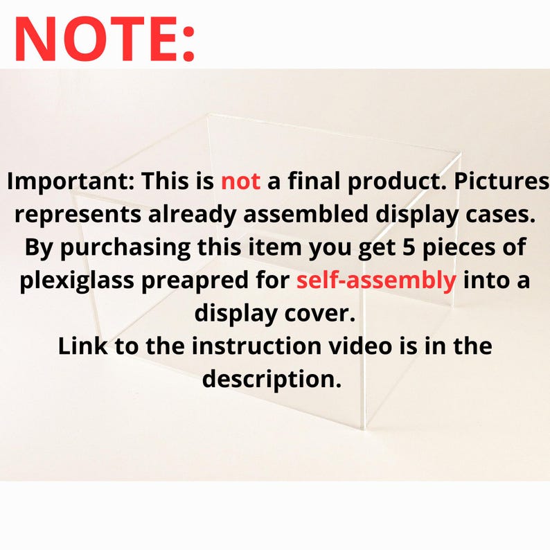 DIY. Display Case Cover Parts for SELF ASSEMBLY. - Etsy