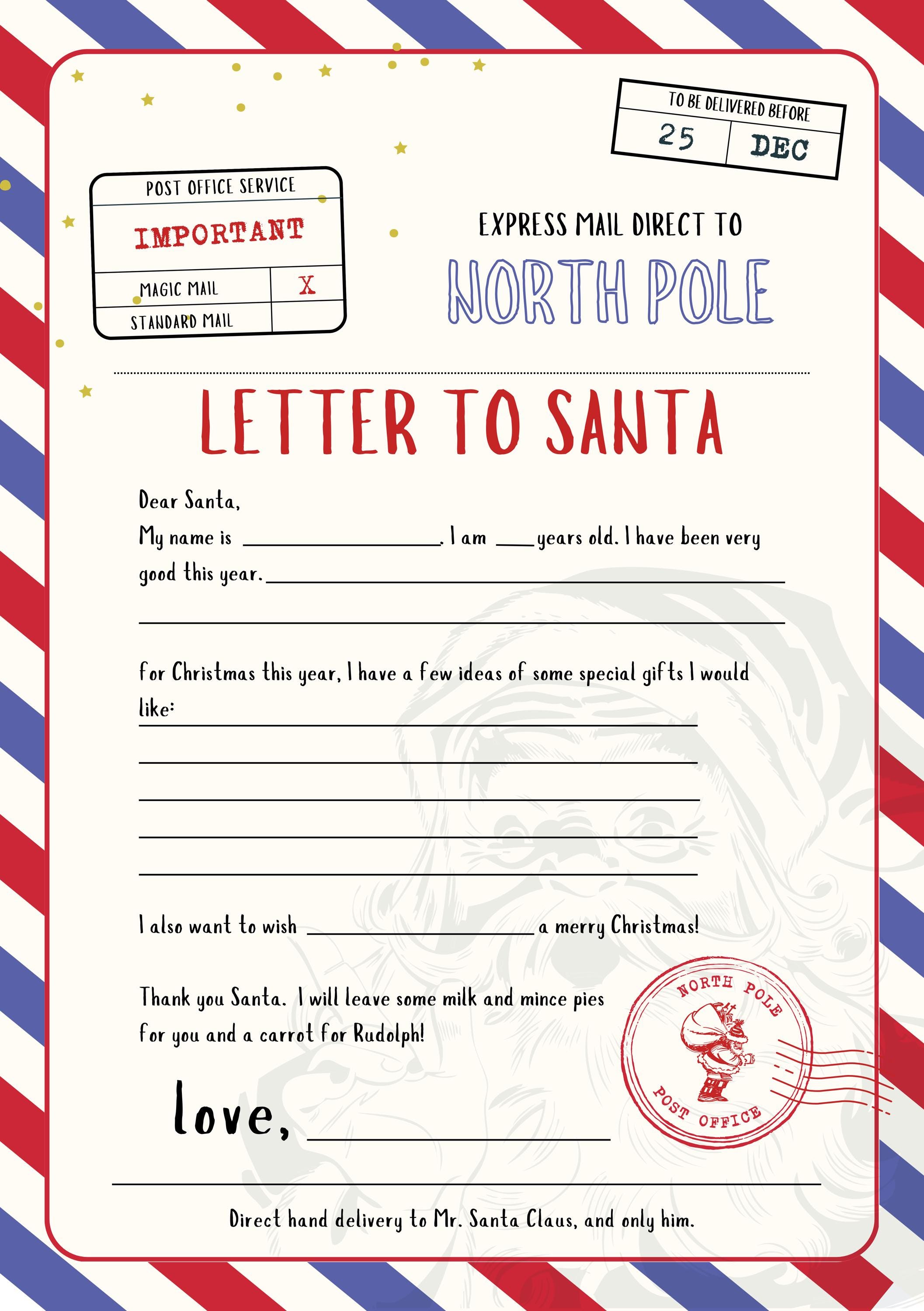 Letter to Santa,christmas Letter,christmas Card,christmas Crafts,santa ...
