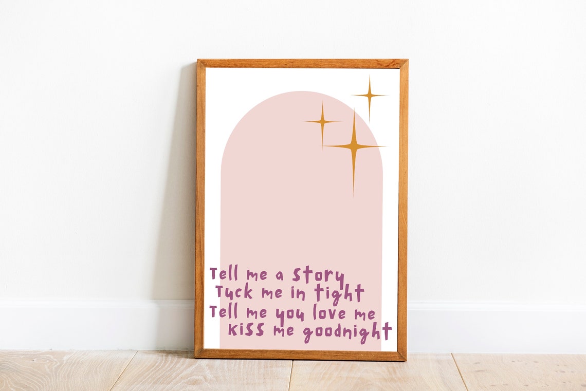 Nighttime Poem A4 Nursery Prints Nursery Decor Sweetdreams Baby Kids ...