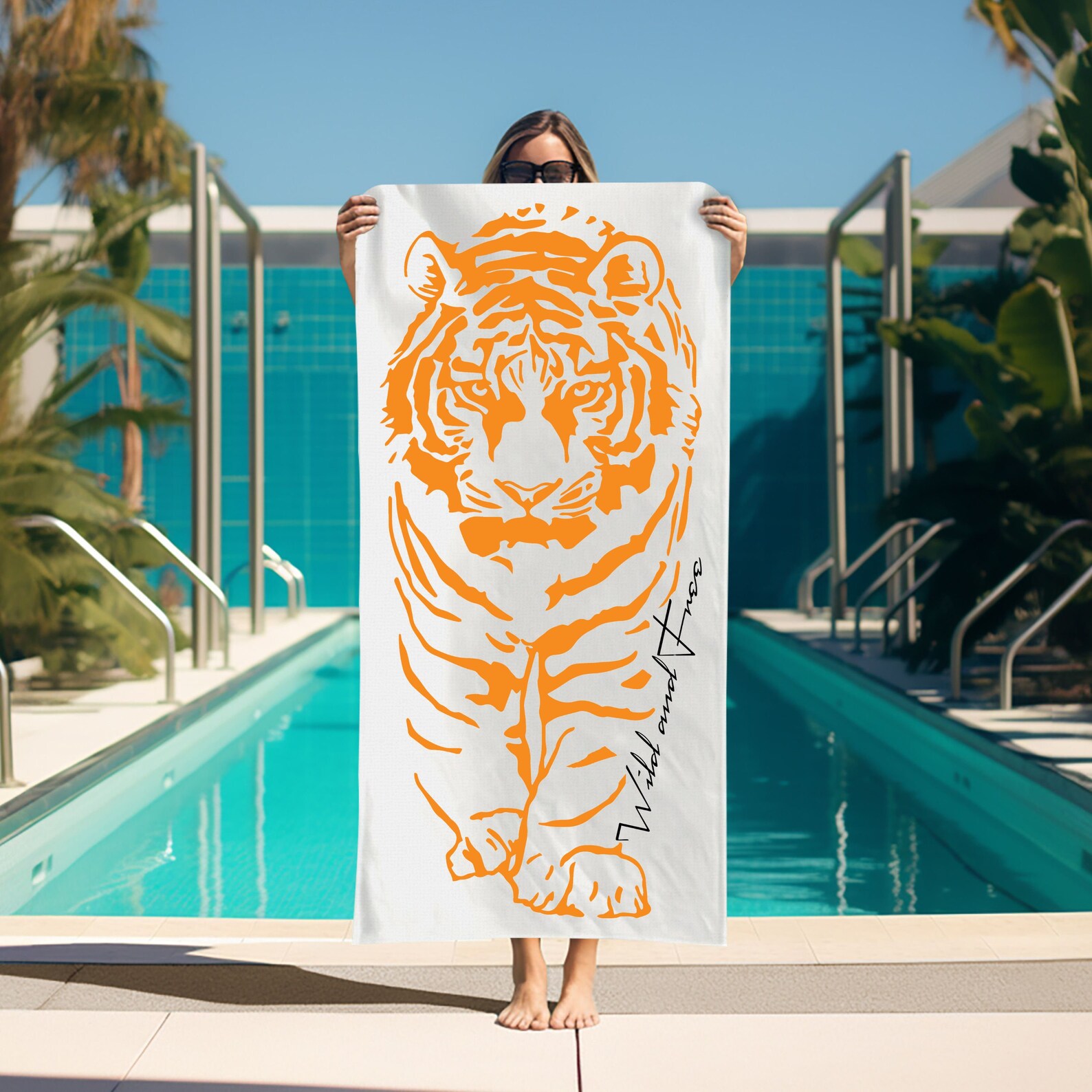 Tiger Stripes Wild and Free Beach Towel | Beach Towel, Beach Towels ...