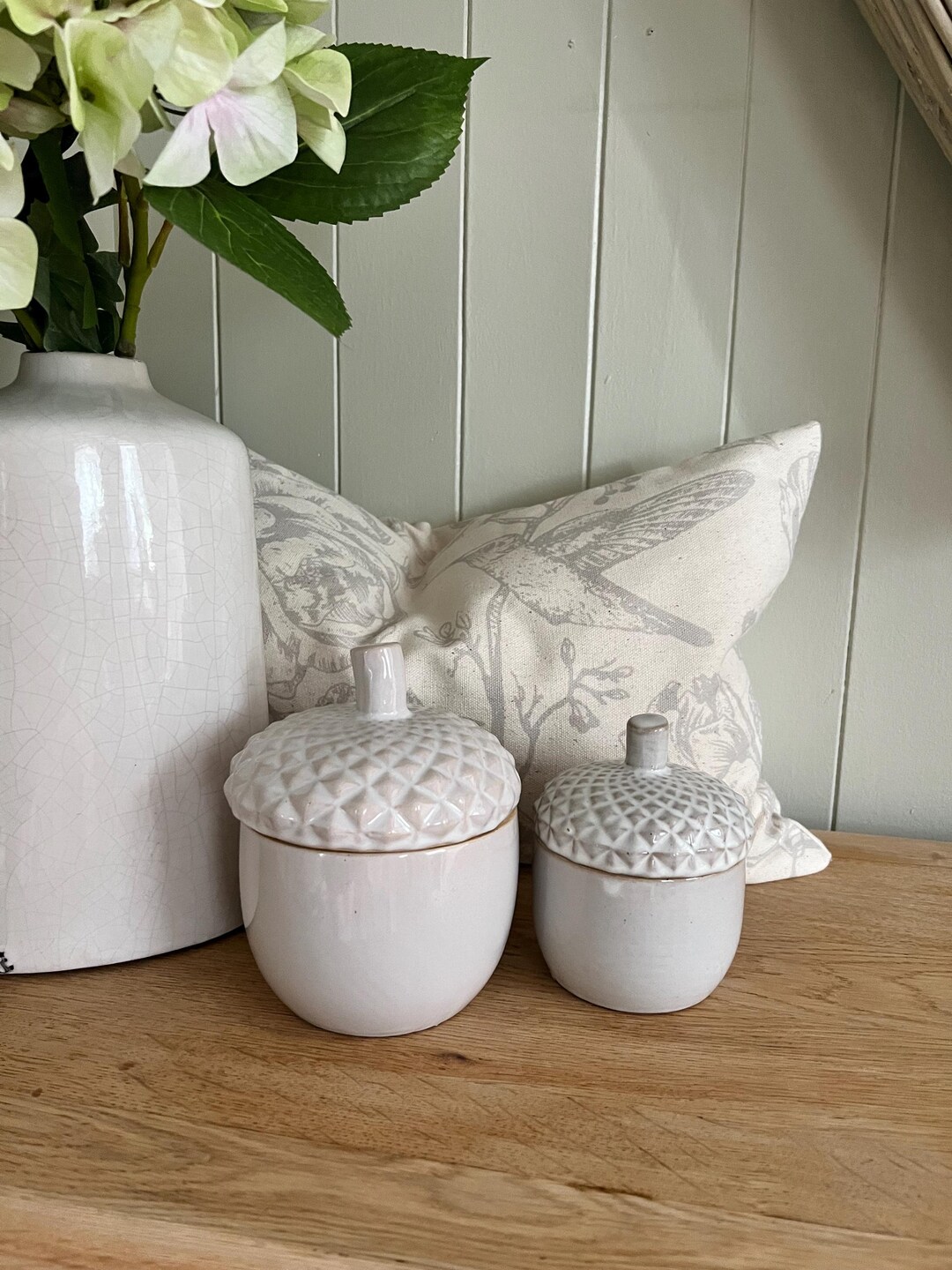 Large Ceramic Acorn Pot - Etsy