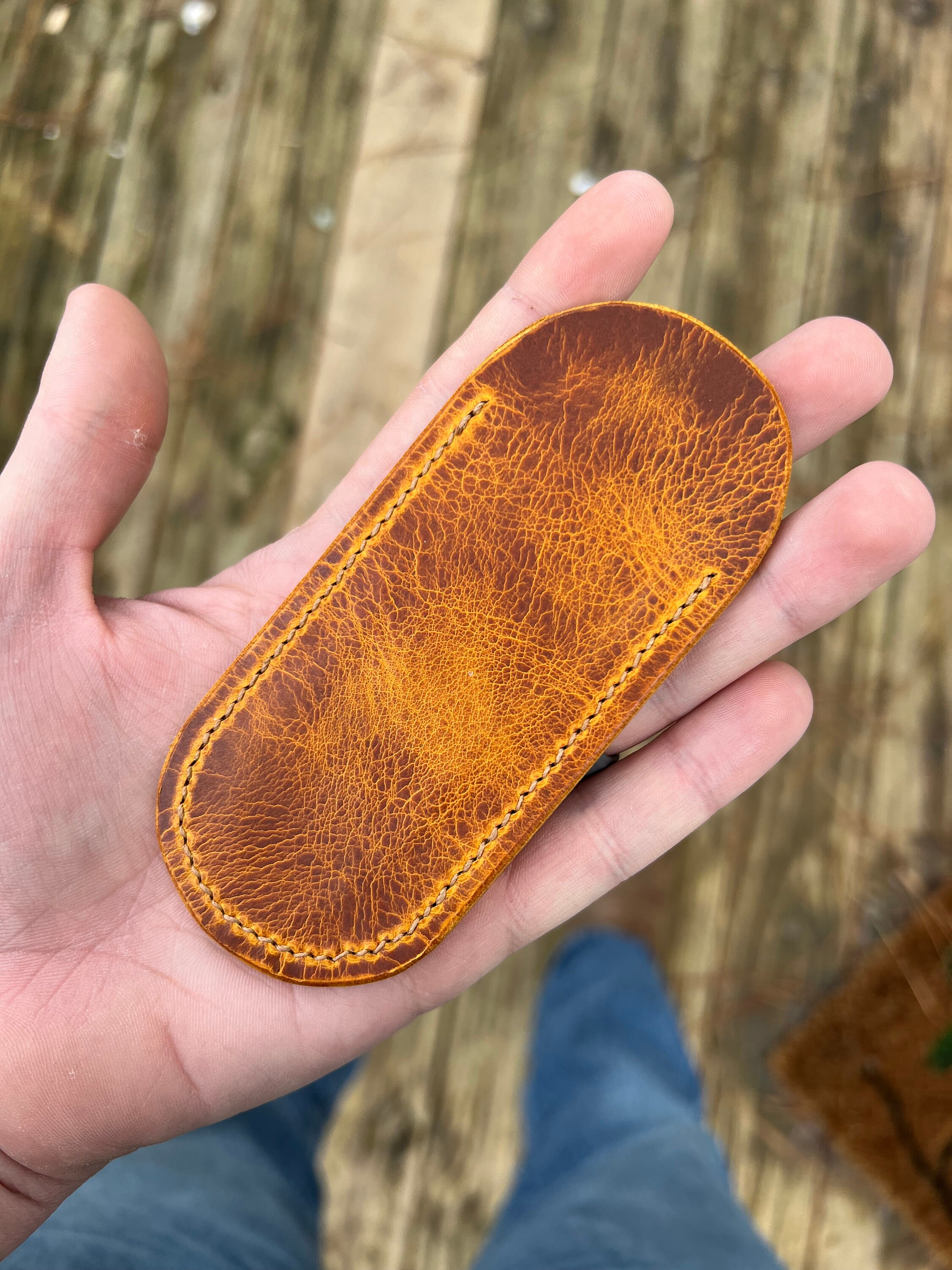 Handcrafted Waxy Leather Knife Slips - Etsy