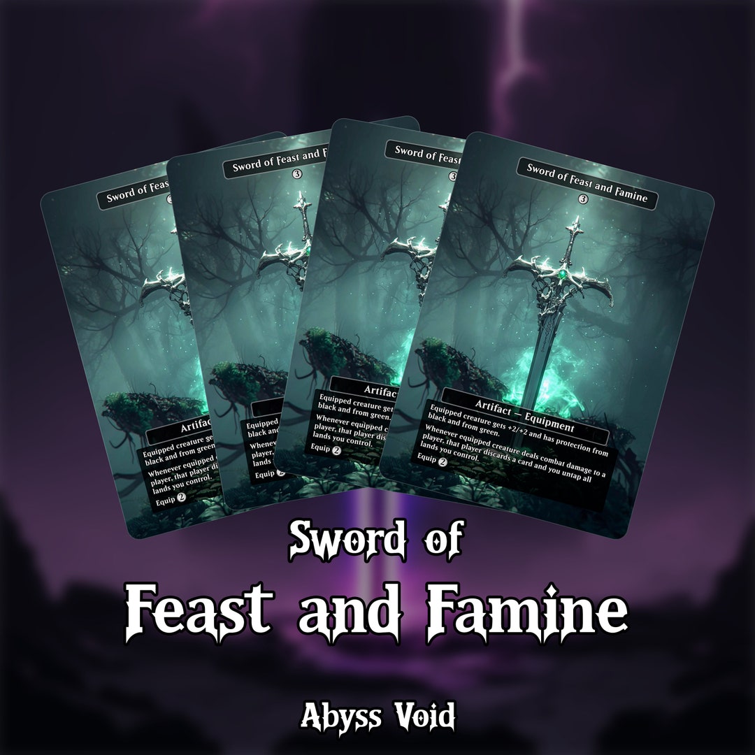 Sword of Feast and Famine MTG Proxy, Mirrian Swords Collection, Sword ...