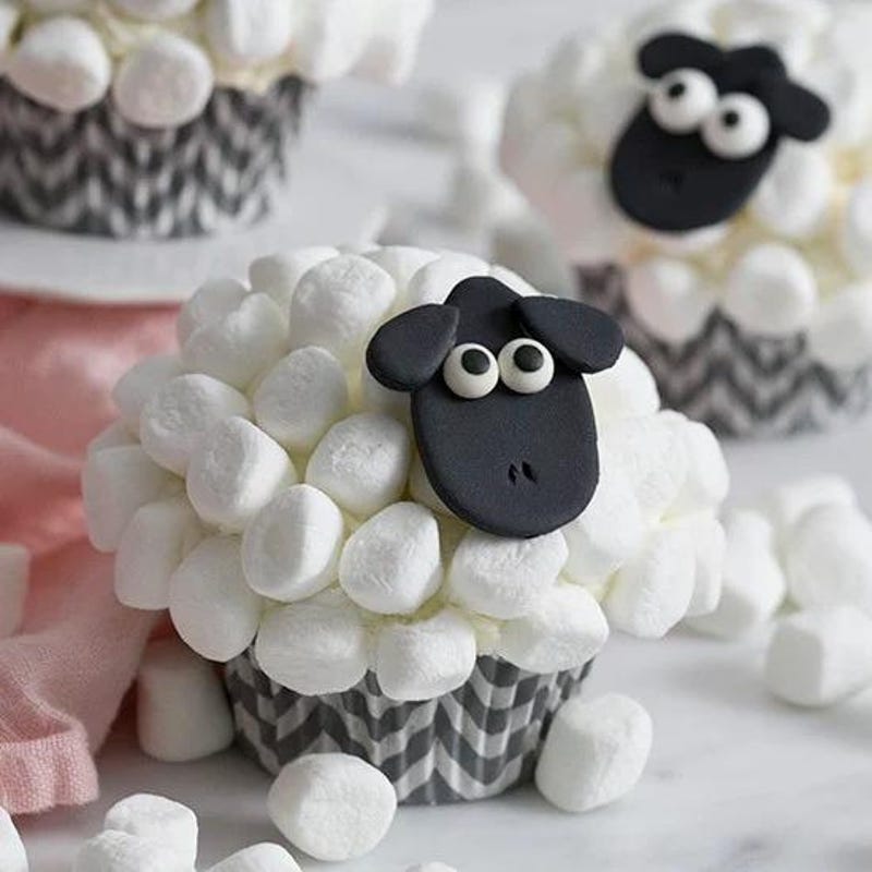 Sheep Cupcakes - Etsy New Zealand