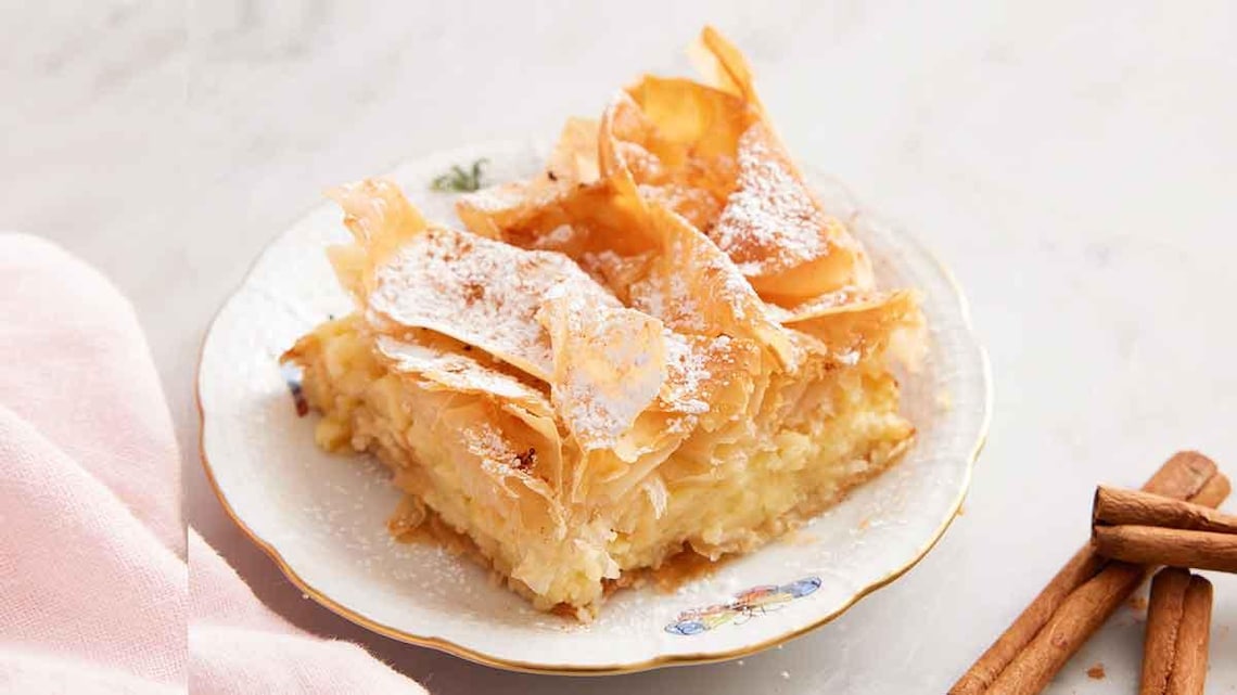 Bougatsa Recipe: Greek Custard Pie in Phyllo (PDF Downloadable Recipe ...