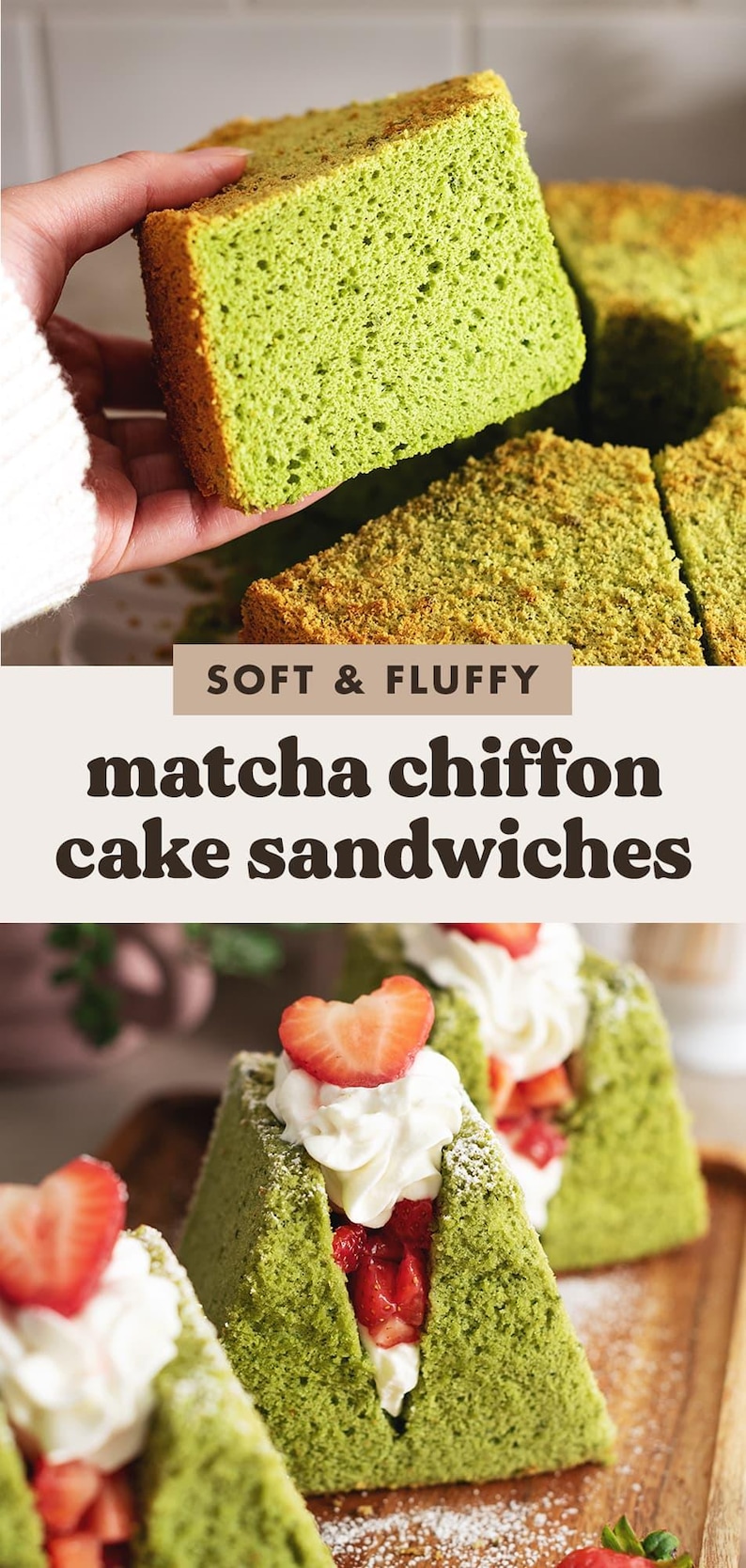 BEST RECIPE for the Most Amazing Matcha Chiffon Cake Sandwiches ...