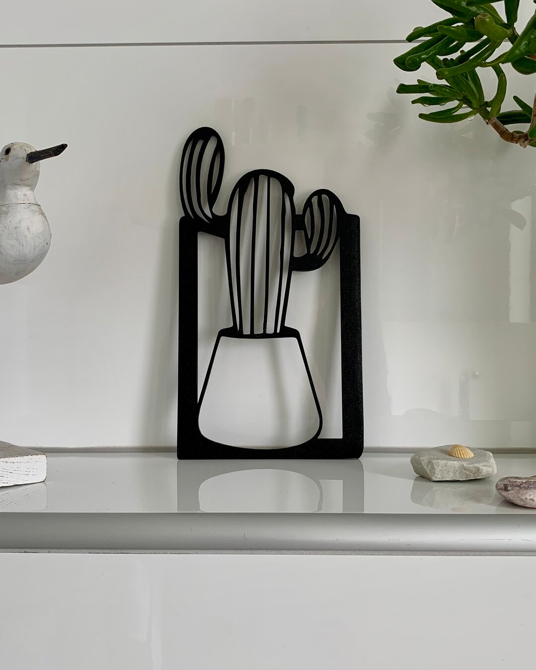 Simple Artwork Stand Elegant Wall Art Stand for Home Decor Cactus Line ...