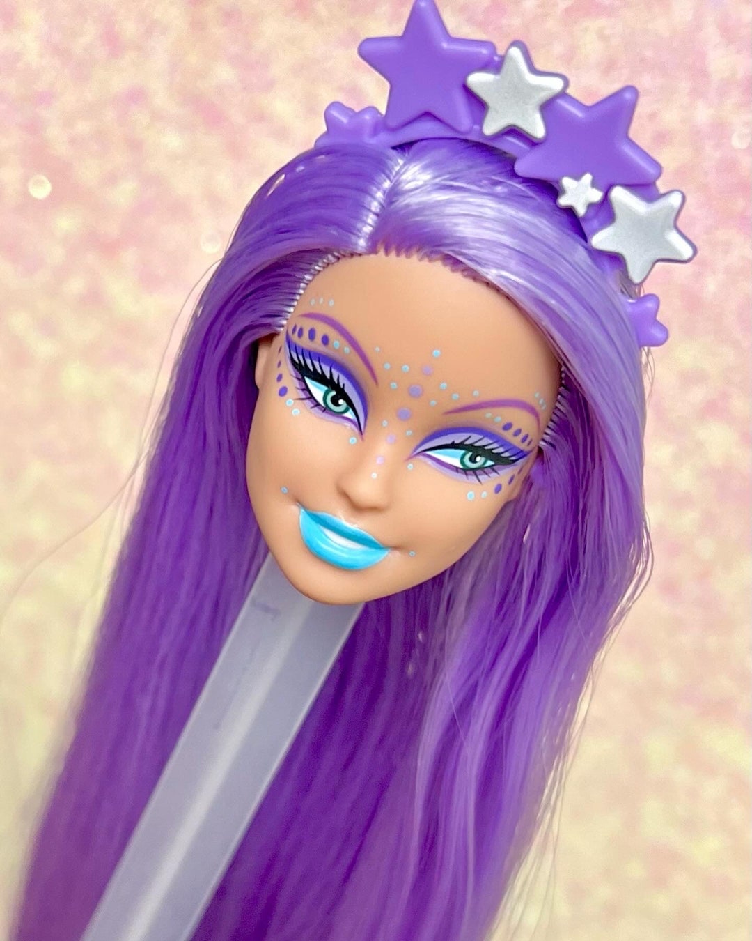 Violet Mermaid Millie Full Face Repaint OOAK - Etsy
