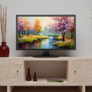 Samsung Frame TV Art Trees | Spring Frame TV Art | Spring Digital Art ...