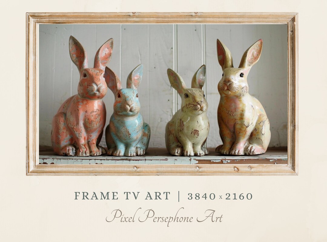 Samsung Frame Tv Art Easter Bunny Vintage Easter Bunny Samsung Frame Tv ...