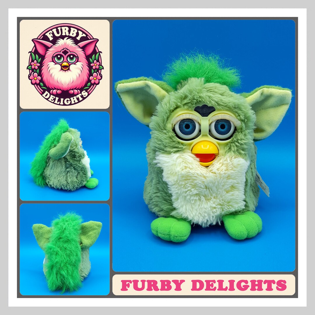 Furby Frog Green Origonal Furby 1998 With Striking Blue Eyes Adult ...