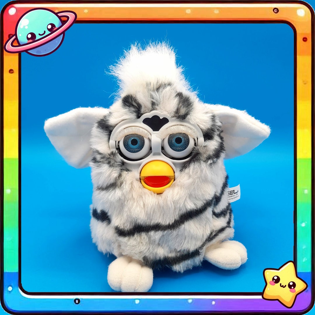 Zebra Original Furby 1998 in Good and Talking Ondition With Blue Eyes ...