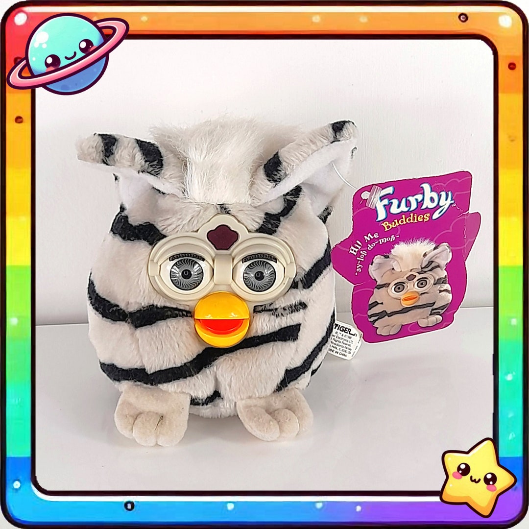 Furby Buddy Plush Vintage 1990s Toy Zebra Furby Soft Toy for Furby ...