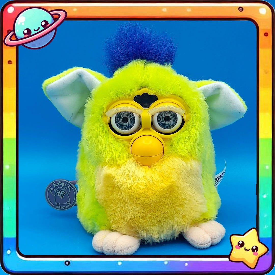 Original 90s Talking Pet Furby Kiwi Vintage 1998 Adult Furby Electronic ...