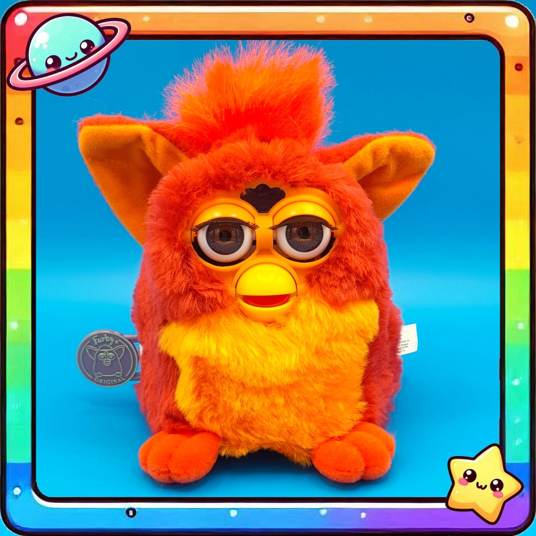Original Red and Orange Talking 1990s Rooster Furby in Good Clean ...