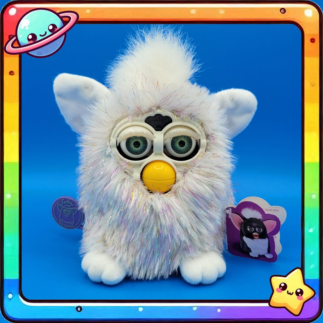 Rare and Working Sparkling Original Champagne Vintage Furby With Green ...