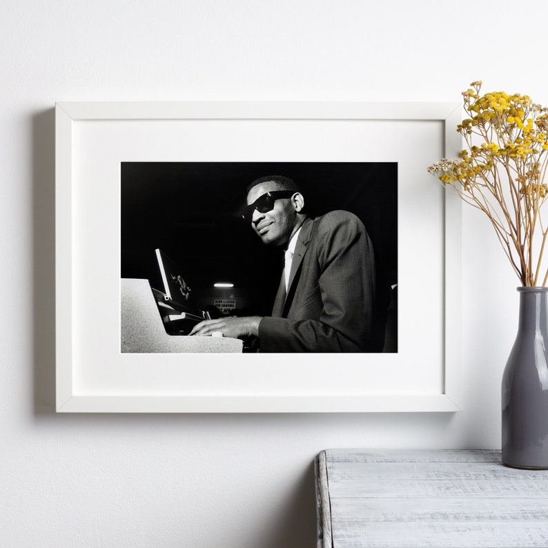 Ray Charles Posters / Ray Charles Black and White Wall Art, Album Cover ...