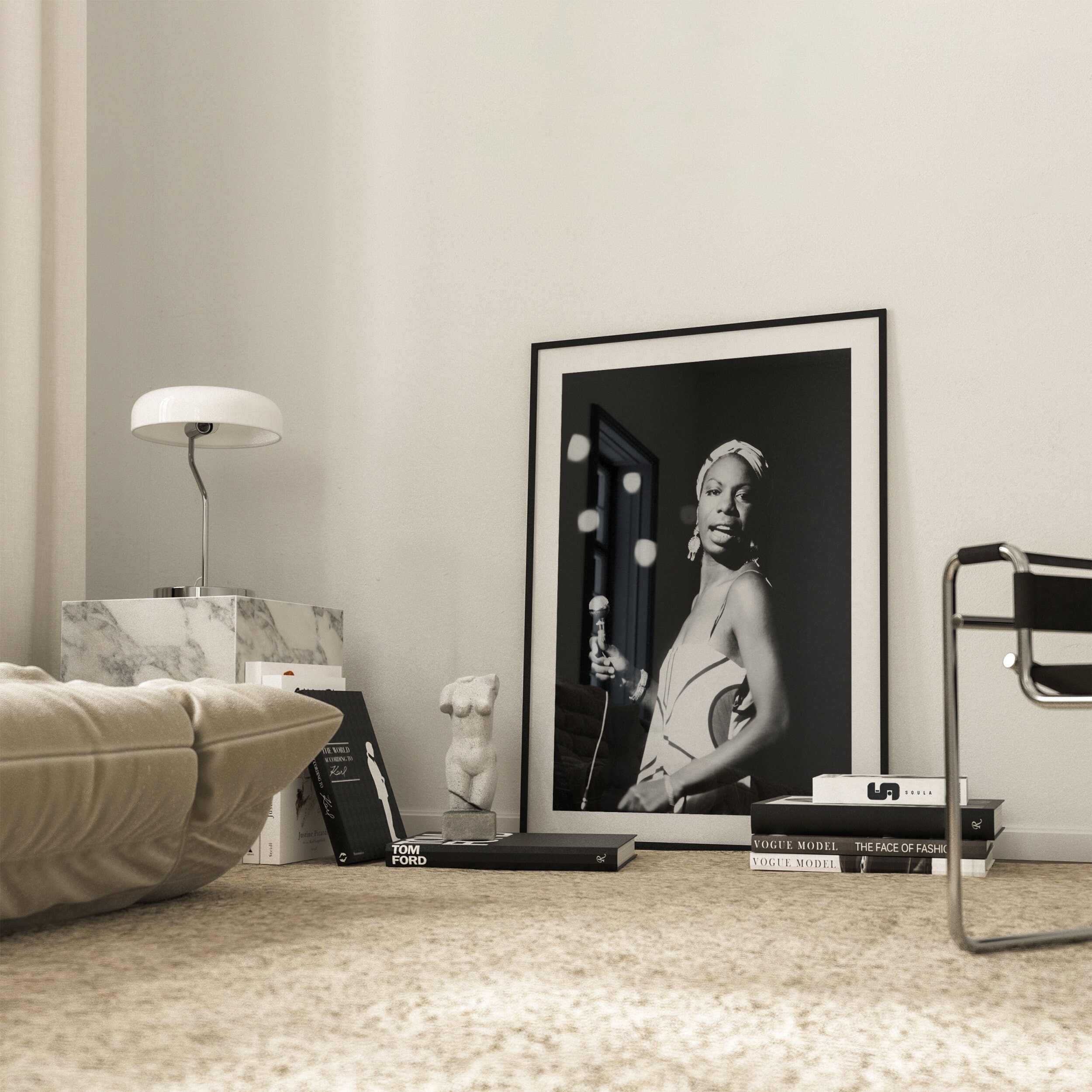 Nina Simone Posters Nina Simone Black And White Wall Art Album Cover Poster Home Decor