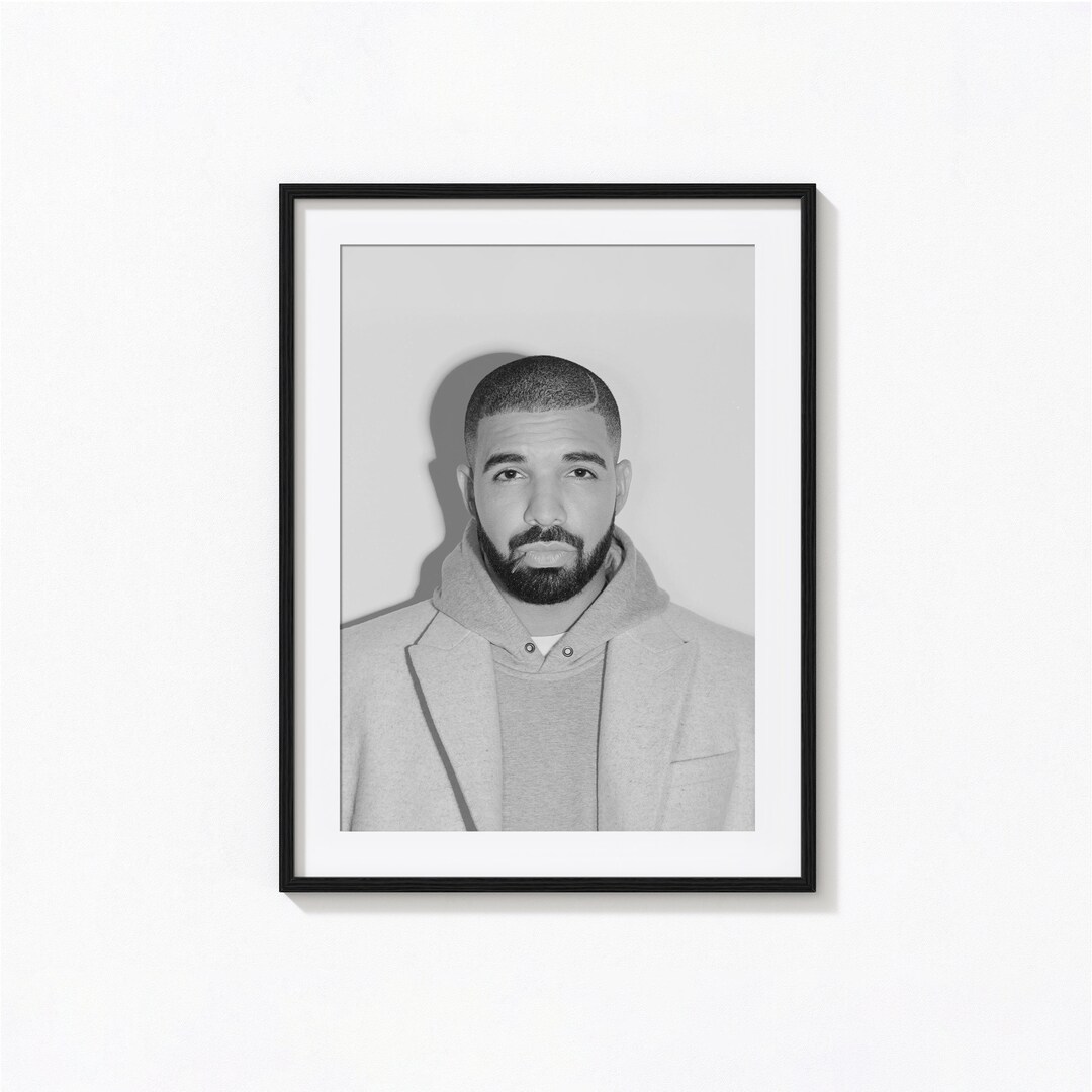 Drake Posters / Drake Black and White Wall Art, Music Poster, Home ...