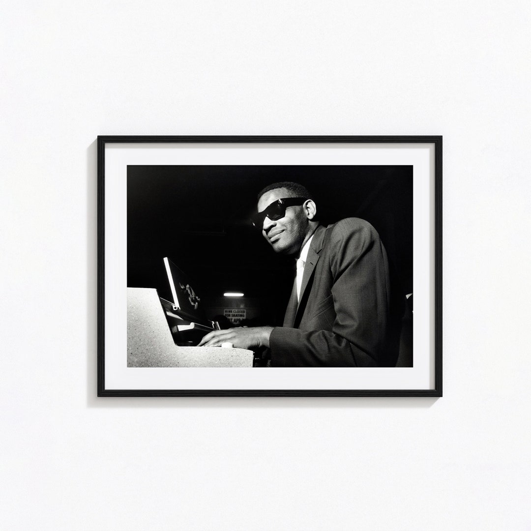 Ray Charles Posters / Ray Charles Black and White Wall Art, Album Cover ...