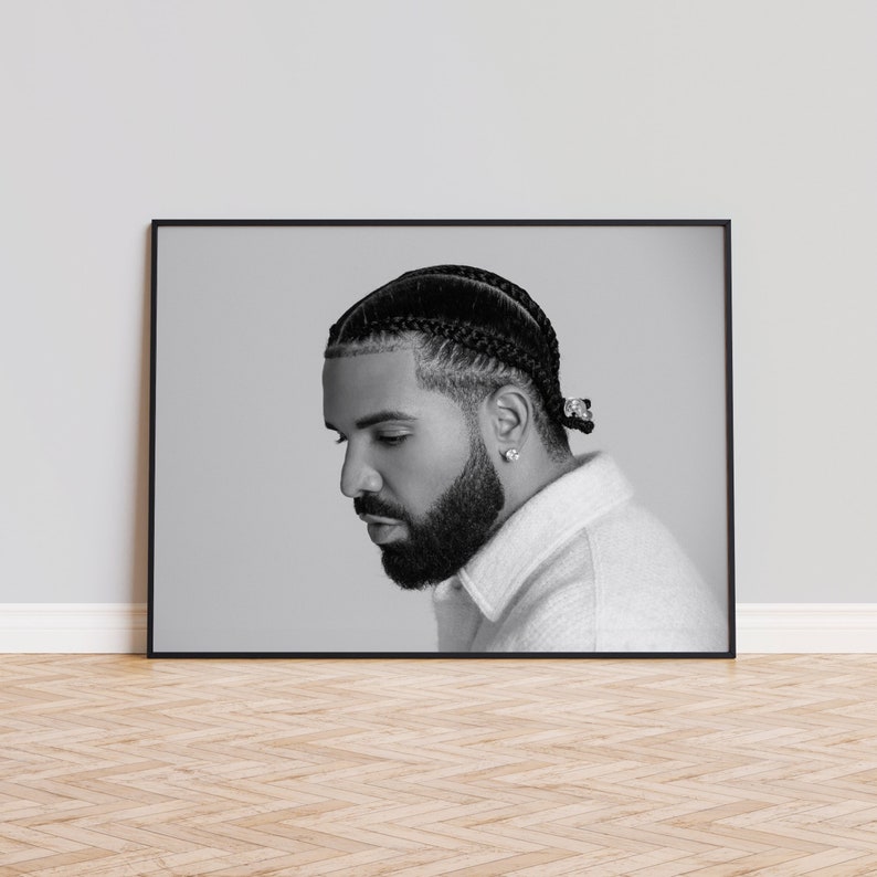 Drake Posters / Drake Black and White Wall Art, Music Poster, Home ...