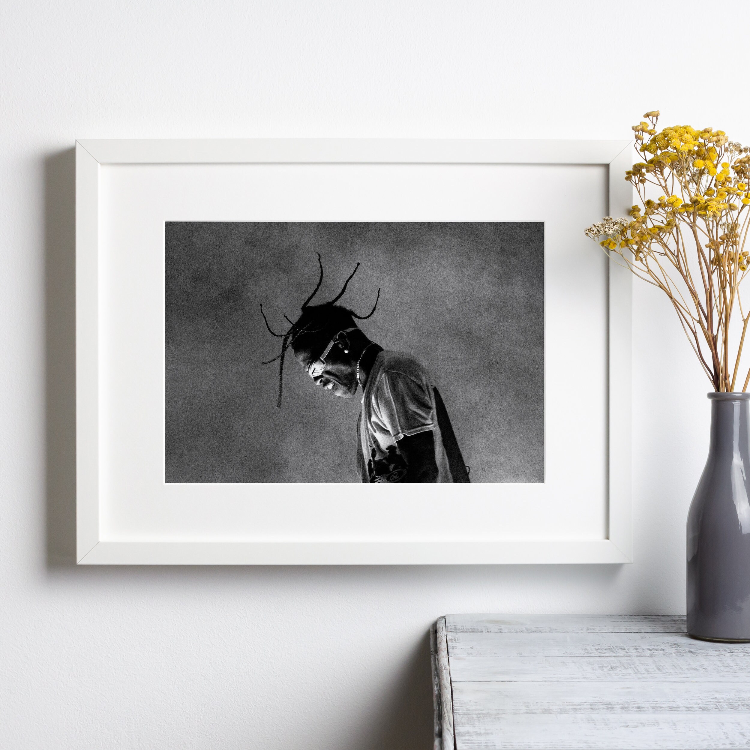 Travis Scott Posters / Travis Scott Black and White Wall Art, Album ...