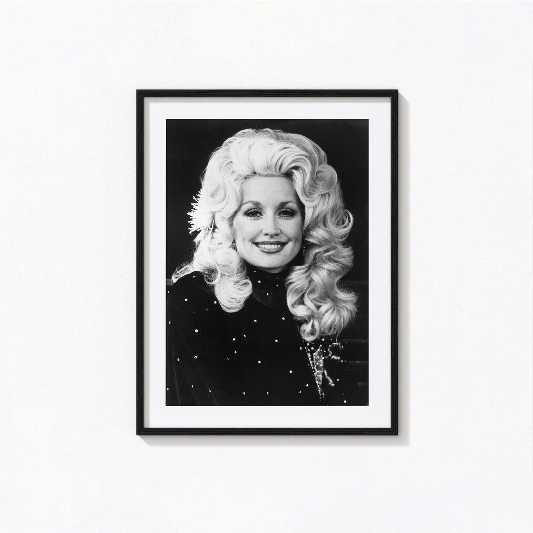 Dolly Parton Posters / Dolly Parton Black and White Wall Art, Album ...