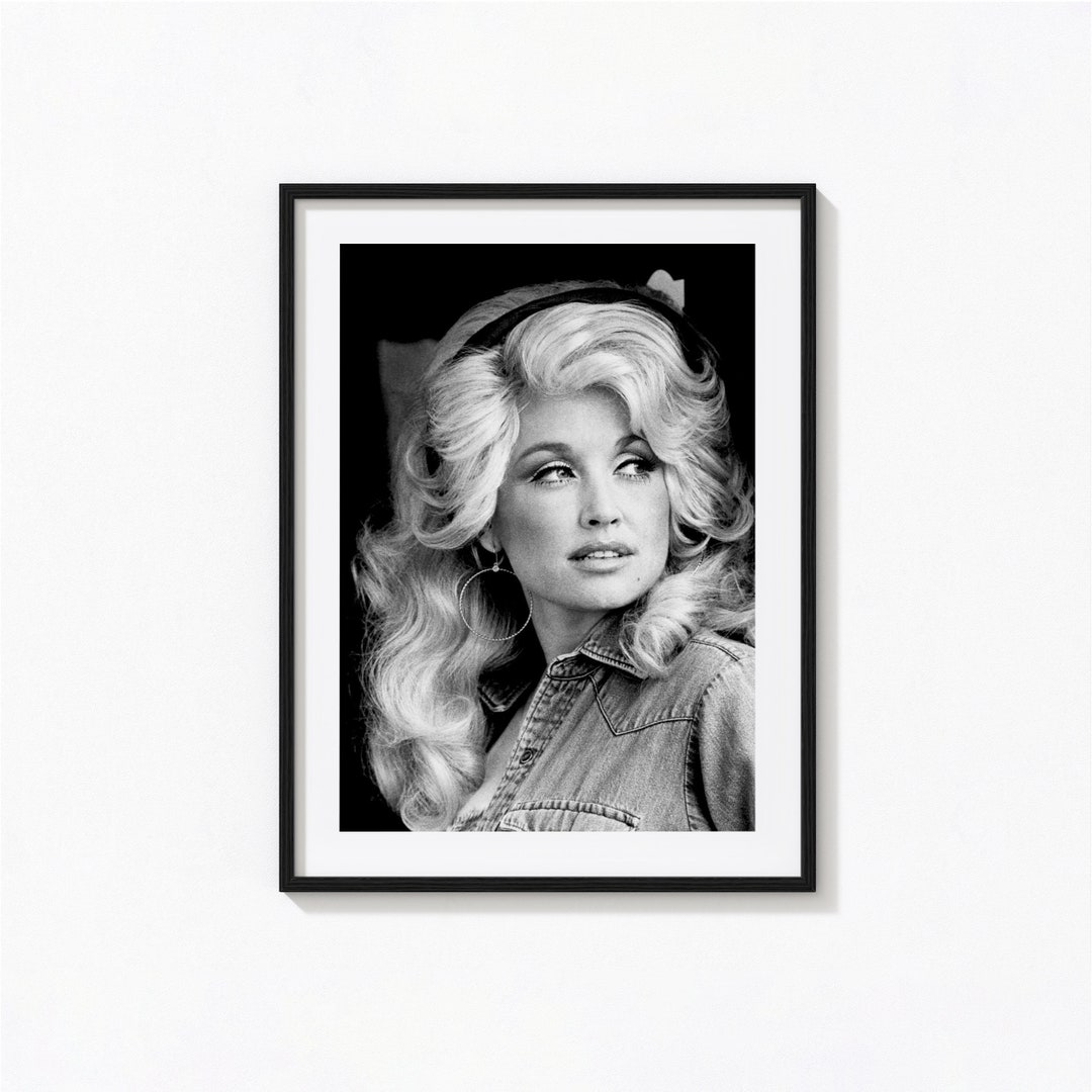 Dolly Parton Posters / Dolly Parton Black and White Wall Art, Album ...