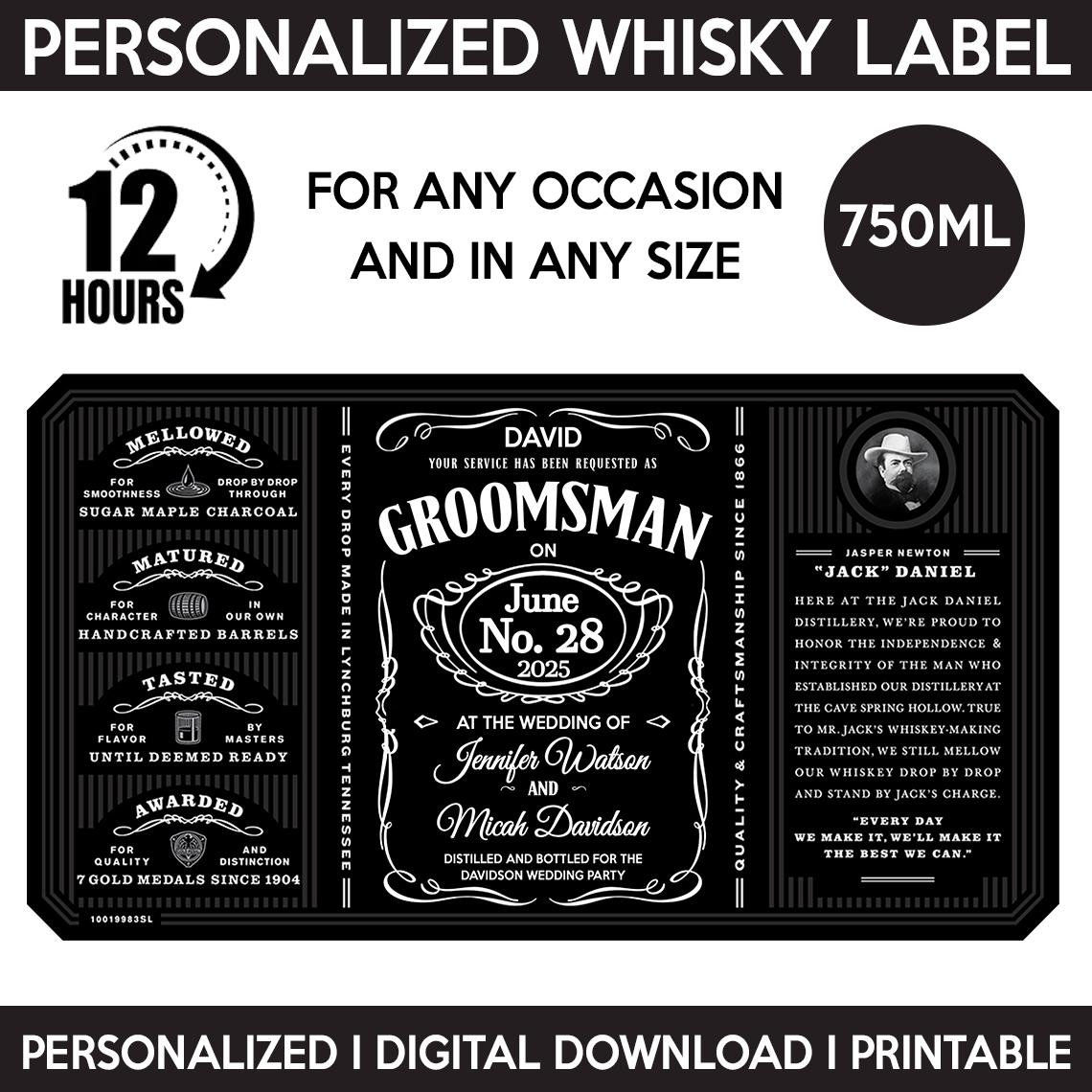 Whisky Label Replica, Custom Whisky Label, Personalized Template ...
